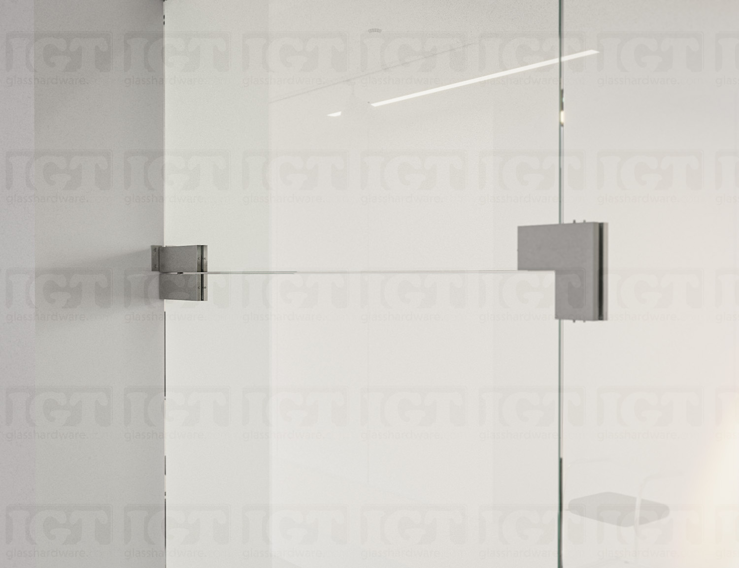 Top Patch Fitting - Brushed Stainless