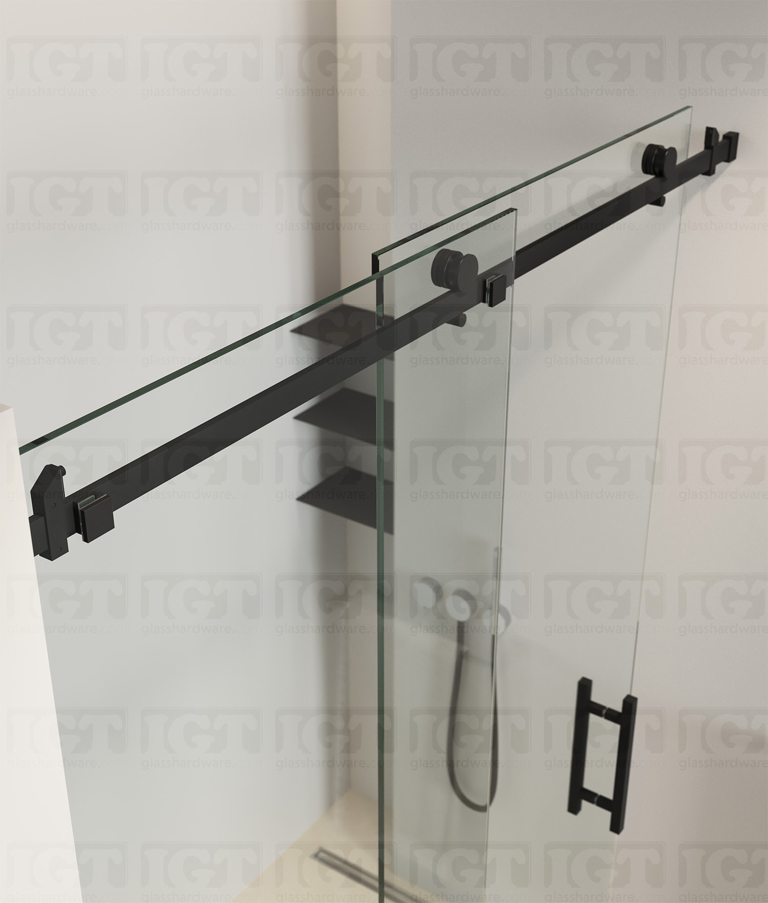 78″ Upper Track For SQ Roller System - Matte Black