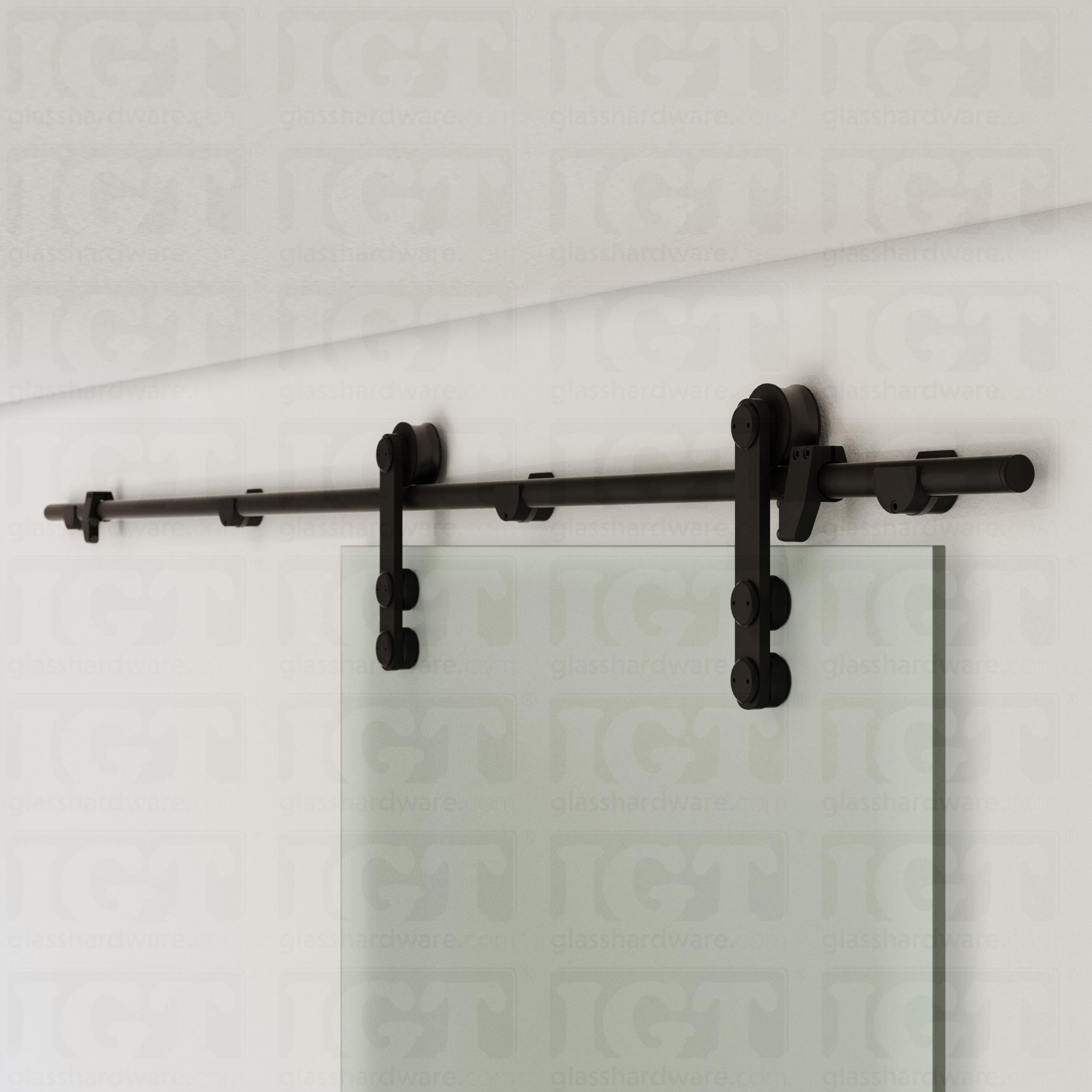118″ Round Upper Track - Matte Black