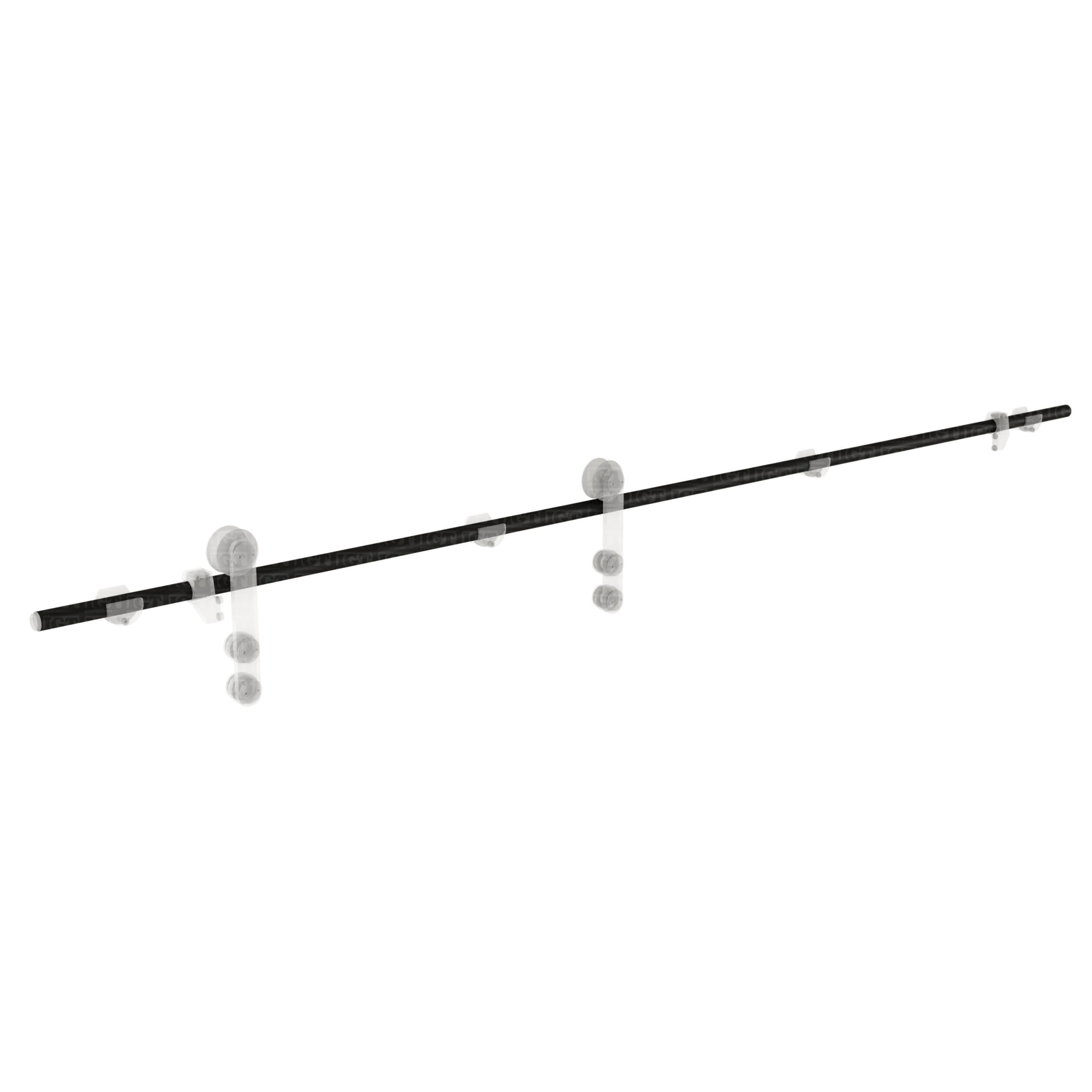 118″ Round Upper Track - Matte Black
